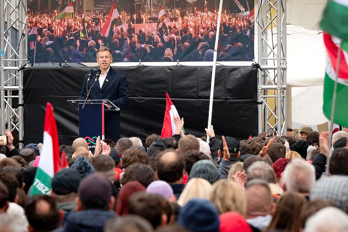 Péter Magyar v Győri o sebe prvýkrát hovoril ako o kandidátovi na ...