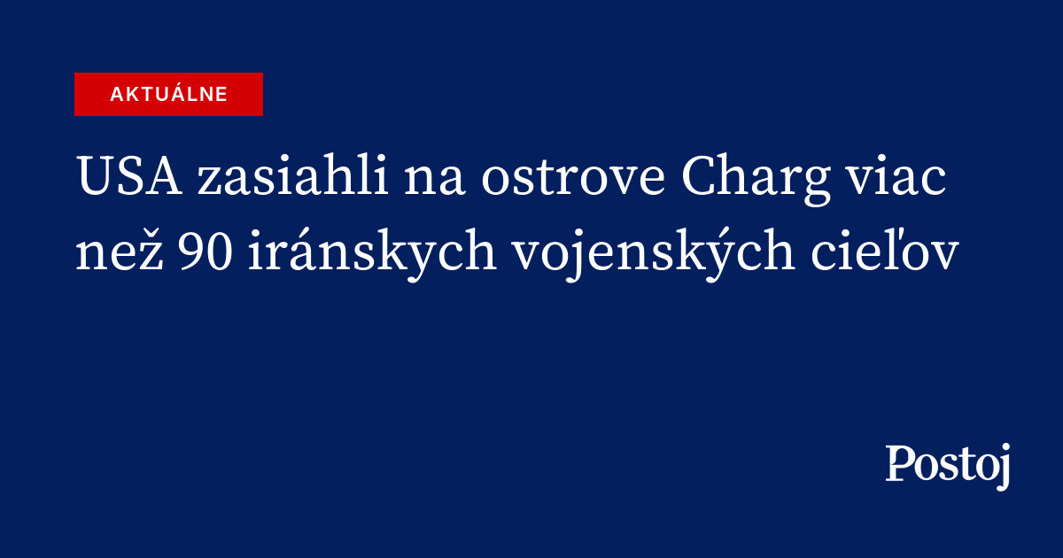 USA zasiahli na ostrove Charg viac než 90 iránskych vojenských cieľov ...
